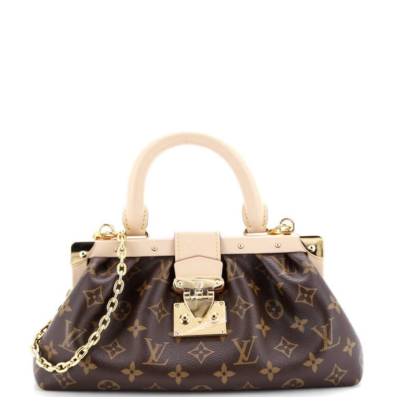 Louis Vuitton | Bags | Louis Vuitton Monogram Top Handle Frame Clutch ...